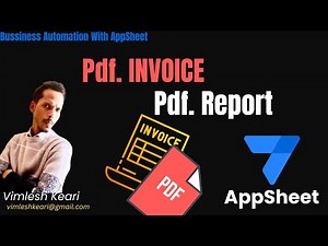 How to Create PDF Invoice, Receipt, Report in AppSheet | AppSheet PDF Automation Tutorial #appsheet