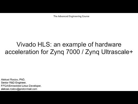 Vivado HLS: hardware acceleration for Zynq 7000 / Zynq US+. Part 1 - Introduction