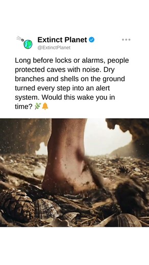 Prehistoric alarm system for survival 🌿🔔 #prehistoriclife #survival