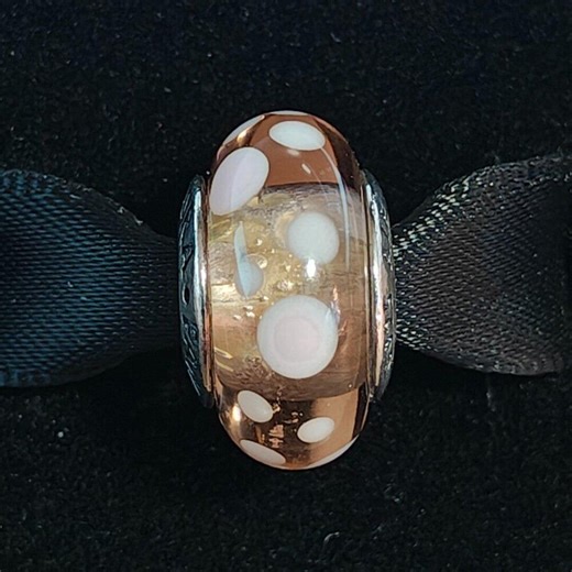 Authentic Retired Pandora Sterling Silver Pink Bubbles Murano Glass Bead - 79069 - Etsy Canada