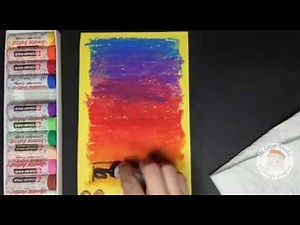 How to Draw a Colorful Sunset with Oil Pastels