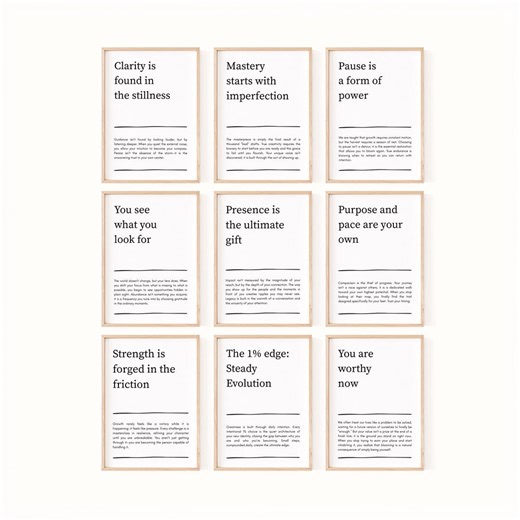 9 Printable Motivational Quotes Set | Minimalist Mindfulness Bundle | Modern Black White Home or Office Decor | Inspirational Gallery Wall - Etsy