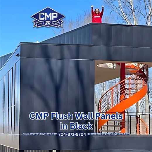 🔥 This build is pure architectural adrenaline! 💪 🖤 Covered head-to-toe in our black CMP flush wall panels! Come visit our #CMP website, it has all the tools and inspiration you'll need for your projects! https://cmpmetalsystems.com/ At Construction Metal Products, We’ve Got You Covered! 🏅 30 Years of Excellence! Every CMP project is backed by decades of superior craftsmanship and commitment. Expect nothing less. 🏘️ Comprehensive Solutions: We offer a complete range of commercial, residentia