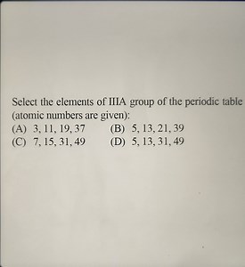 Select the elements of IIIA group of the periodic table (atomic... | Filo