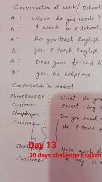 2. 30 Days English Challenge Day 13 | English Speaking Daily Conversation