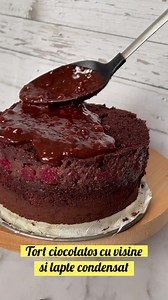 296K views · 3.7K reactions | Tort ciocolatos de Paste cu visine si lapte condensat ❤ Adica o nebunie decadenta cu care veti face senzatie duminica asta 100%  Tortul asta festiv plin de ciocolata si visine o sa faca senzatie pe masa de Paste duminica asta, va zic. Ingredientele si modul de preparare in comentarii. ❤️ | Cristina Andrei | Facebook