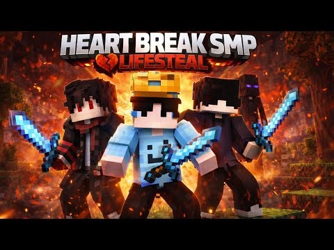 I JOINED HEART BREAK SMP LIFESTEAL 😱 | First Day Chaos in Minecraft!