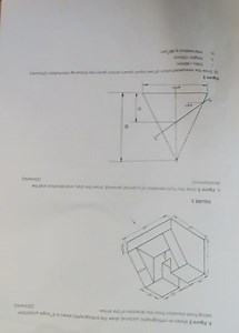 Question 3:Figure 2 shows an orthographic pictorial. Draw the ... | Filo