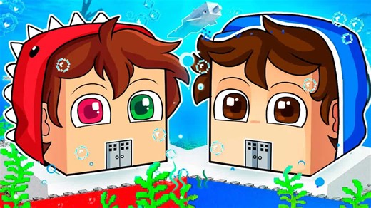 Sparta et Raptor: batalla de construcciones bajo el agua en Minecraft! Sparta356