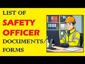 List of Safety Officer Documents/Forms/Checklists