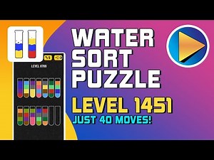 Water Sort Puzzle Level 1451 Walkthrough [40 Moves!]