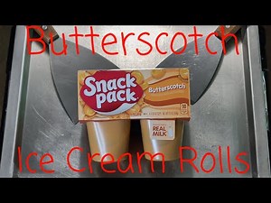 Snack Pack Butterscotch Pudding Ice Cream Rolls. These were pretty good. Made on the TFCFL.