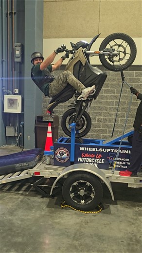 Wheelie Training Machine at Motorcycle Expo