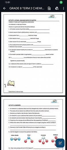 Grade 8 Natural Sciences Chemistry term 2 #grade8 #grade9 #grade10 #grade11 #grade12