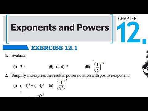 Ch 12 Exponents and Powers || Full Exercise 12.1 & Basic || Class 8 Maths || RBSE CBSE NCERT