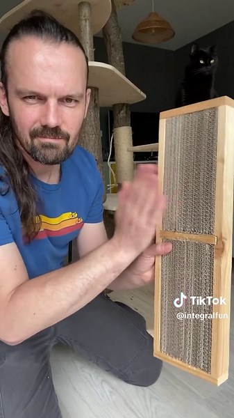 Crafting a DIY Cardboard Cat Scratching Post: Purrfect Playtime Fun! 🐾📦#DIYCatScratcher #CardboardCrafts #CatEnrichment #PetProjects #CraftyCats #HomemadeToys #CatLovers #DIYPetCare #TikTokPets #CatLife