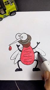 How to Draw Mosquito Easy Step by Step . . #mosquito #easydrawing #kidsdrawing #drawingtutorial #howtodra. | Kids Drawing Ideas