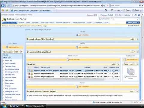 Customizing Role Centers in Microsoft Dynamics AX 2009
