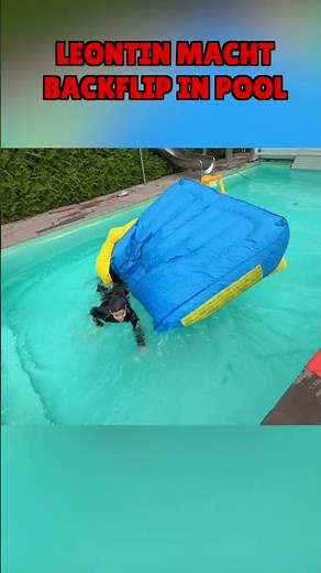 LEONTIN DOES A BACKFLIP IN POOL