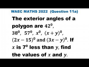 WAEC 2023: (Q. 11a) | 2022 WAEC Mathematics Past Question and Answers | Theory | Trending video
