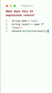 The C# Operator That Saves You from Nulls! 💥 #viral #programming #coding