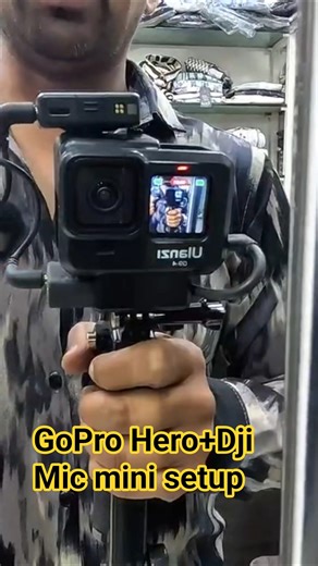 GoPro Hero 12 and Dji Mic mini setup with #ulanzi case #GoPro #mic #adapter #djimicmini #goprohero12