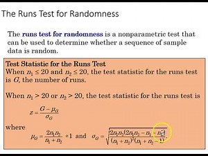 11.5 Nonparametric Statistics: The RunsTest