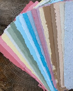 10 Assorted Sheets of Handmade Recycled Paper, Eco Friendly, Textured Collage Supply - Etsy