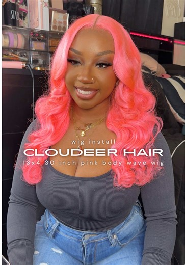 30 Inch Pink Body Wave Wig Installation Guide