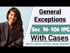 Section 76 to 106 of IPC with cases | General Exceptions in IPC with cases