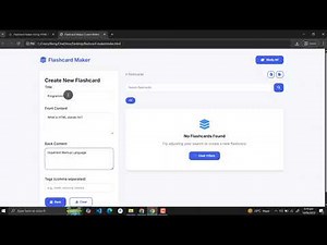 Flashcard Maker Using HTML, CSS and JavaScript with Source Code