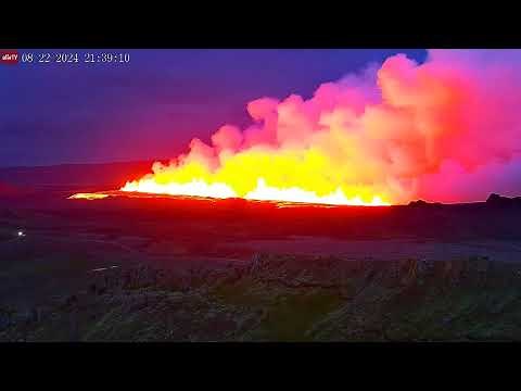 Aug 22, 2024: First Moments of the New Volcanic Eruption in Iceland