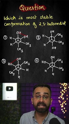 #jee2024 #neet Crack the Code: Discovering the Most Stable Conformation
