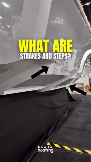 What are STRAKES and STEPS? Are you stressed about docking? Do you know how to dock a boat? How To Boating will help relieve that stress so you can enjoy your time on the water🌊, DM us for more info on private boating instruction 👨🏼‍✈️ howtoboating.com #howtoboating #howto #boating #boat #yacht #strakes #steps #hull | How to boating