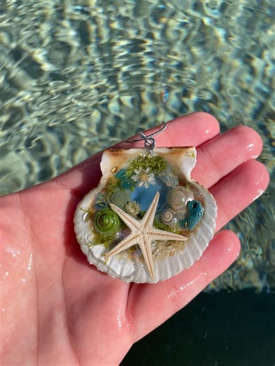 Mermaid Shell Necklace Glows in the Dark - Etsy