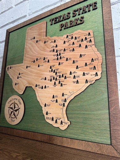 Texas State Parks Map With Natural Areas: Laser Cut Travel Checklist (digital Download) - Etsy Australia