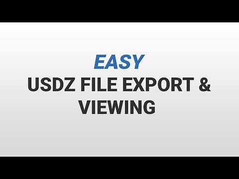 USDZ File Export & Viewing using AR Quick Look