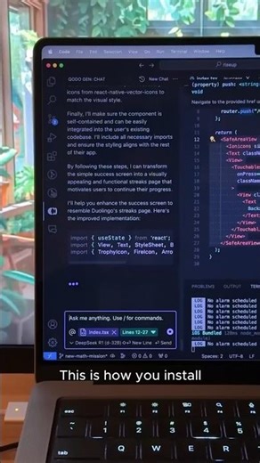 How To Install Deepseek Extension in VS Code in 30 Seconds #ai #vscode #vscode #developer