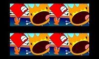 Mix of 4 videos from youtube : BFDI Screaming Quadparison 3