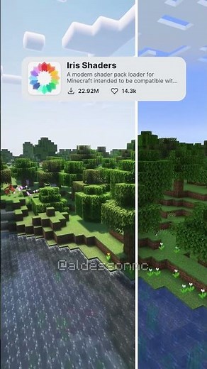 BEST Minecraft Mod: Iris #minecraft #texturepack #shorts