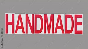 Handmade Stop Motion Paper Titles On Alpha Pack Of 2 Stock Video