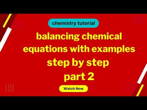 balancing chemical equation | balancing chemical equations by lcm method step by step part 2