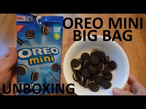 Unboxing Oreo Mini Chocolate Sandwich Cookies Big Bag
