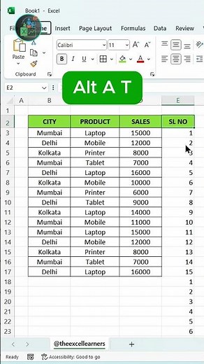 Insert Row Between Every Row in Excel | Excel Shortcut Trick #excel #shots