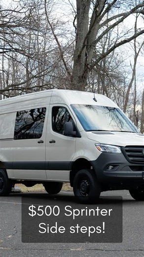 $500 Sprinter Side Steps: DIY Install in 1 Minute!