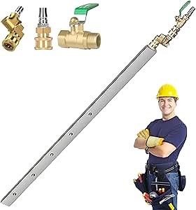 Radiator Cleaning Wand, 4500 Psi Radiator Cleaner Wand Stainless And Equipped With A 1/4-Inch Copper Quick-Connect Adapter, For Radiator Flush Household Cars,Trucks,Rv (60cm(24in))