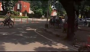 #neighbourhood #trafficcircle or small roundabout on residential street is a ::- #meaning & #objective::- ➤ Self enforcing treatment which calms to street at once on residential streets. ➤ To improve safety at intersection on residential area. ➤ An #intersection improvement as well as traffic calming device to manage the flow of users and to reduce the number of conflict points at intersection on residential streets. #purpose::- ➤ Manage traffic at intersection where volume does not warn signal.