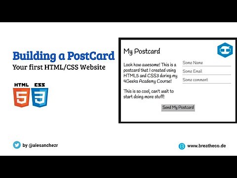 Building a Digital Postcard in HTML/CSS (Part one) - Ideal for beginners html/css tutorial