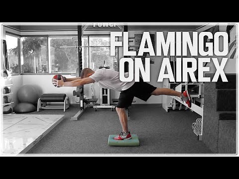 Flamingo on AIREX Pad | Single Leg Balance, Strength & Stability