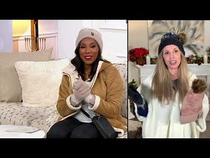 MUK LUKS Heat Retainer Beanie and Glove Set on QVC